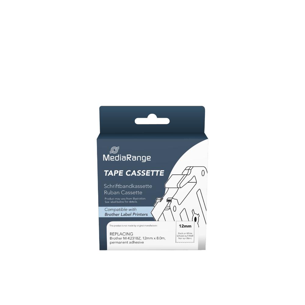 Ετικέτες Γενικής Χρήσης Mediarange (Brother M-K231BZ) 12mm, 8m ...